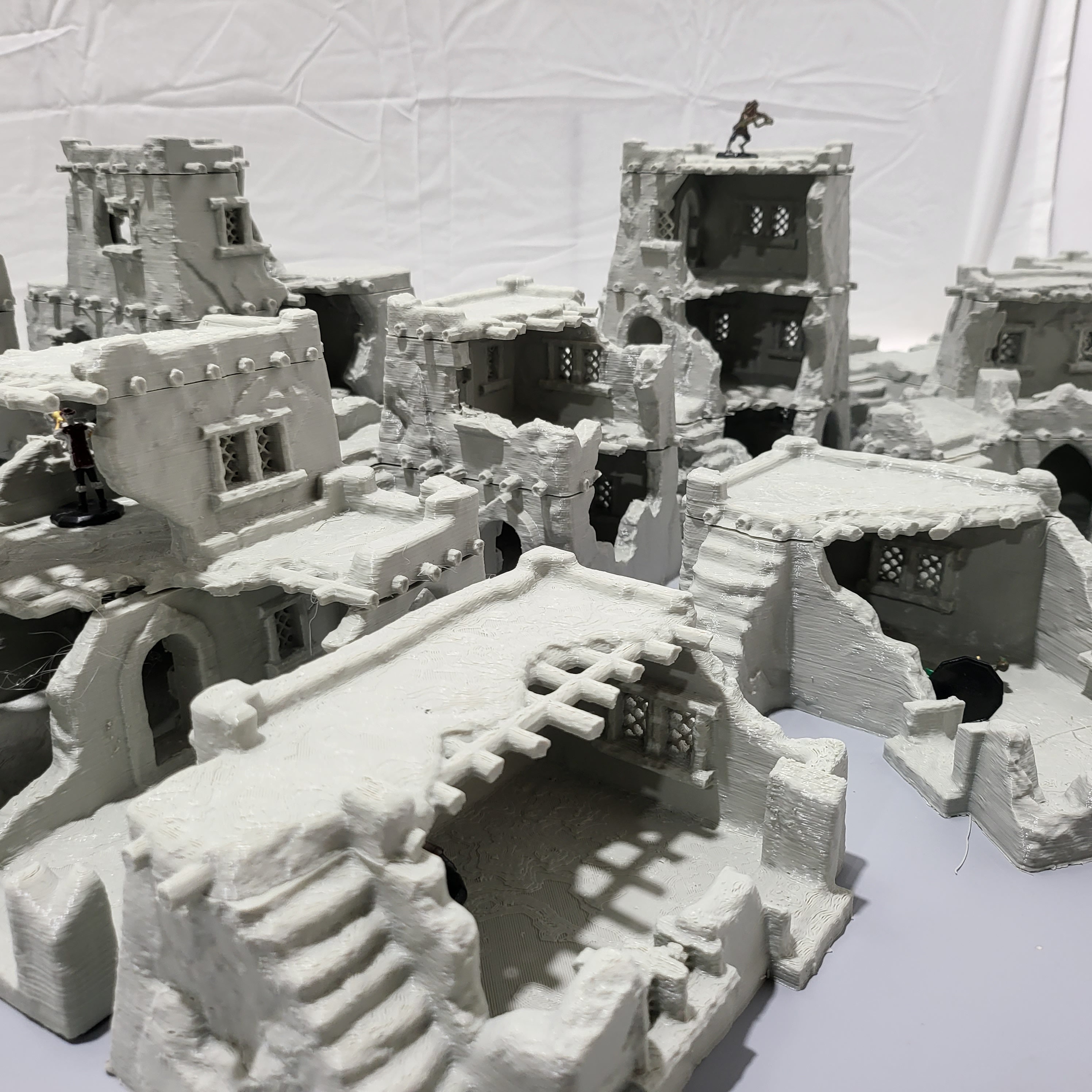 Ruined Desert Settlement for Dnd, Pathfinder - 10 Ruined Buildings Set ...