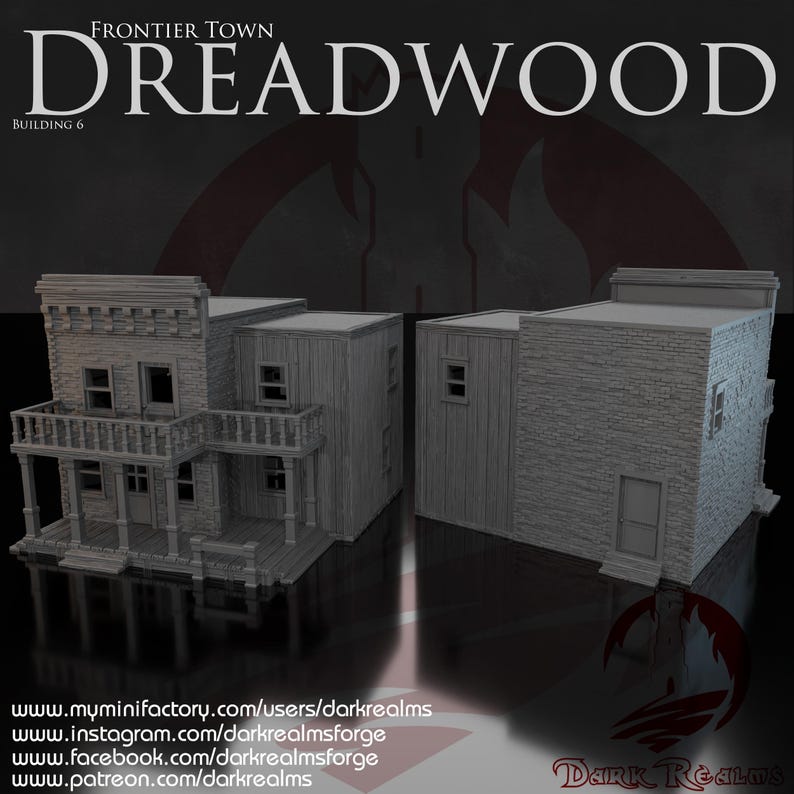 Old West General Store – 28mm Frontier Town Building, 3D Printed ...