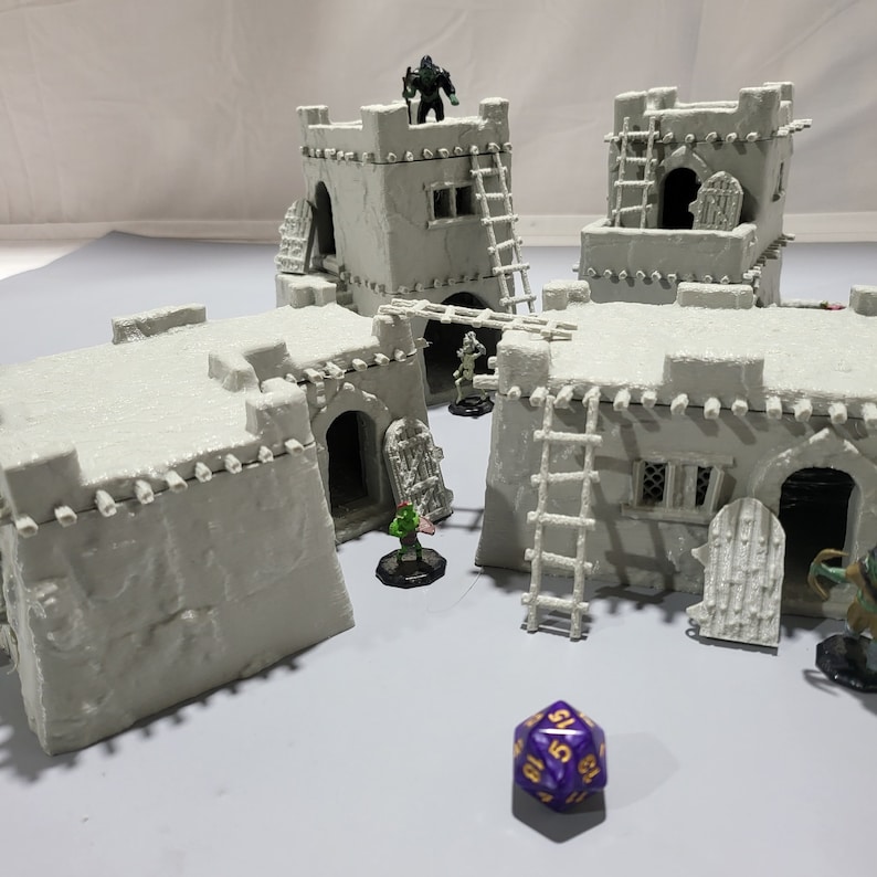 Desert Mud House Set for Dnd, Pathfinder, War Gaming - 6 Tabletop RPG ...