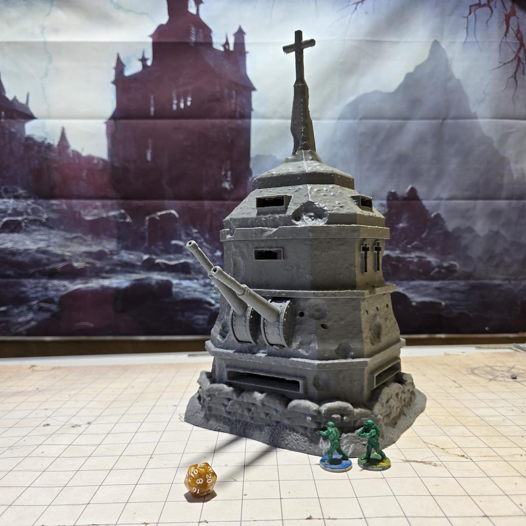 Old Trench Bunker: WWI Gothic Revival Modular Tower Stronghold Tabletop ...