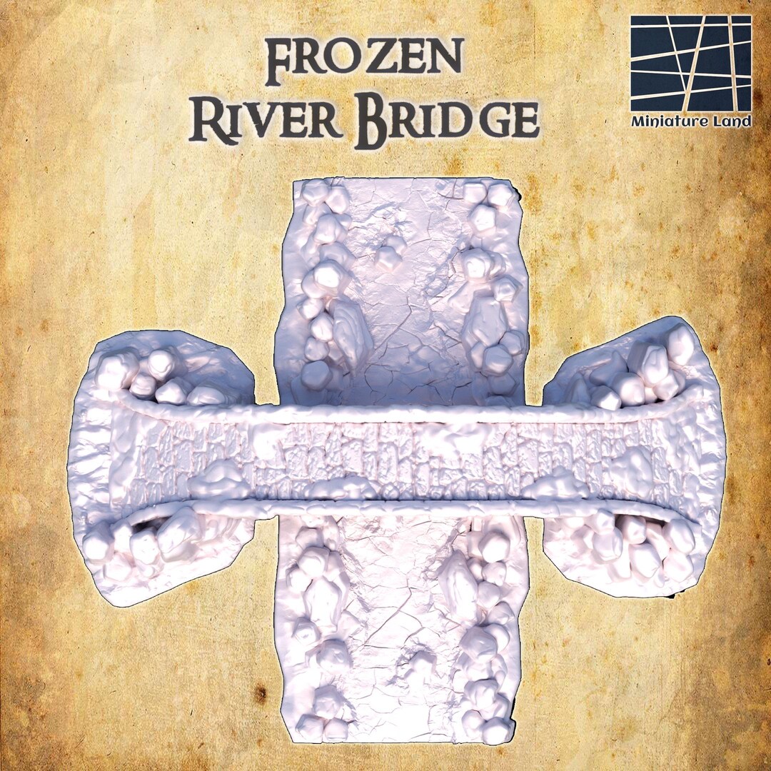 Frozen River Bridge - Miniature Wargaming & Tabletop RPG Accessory - Etsy