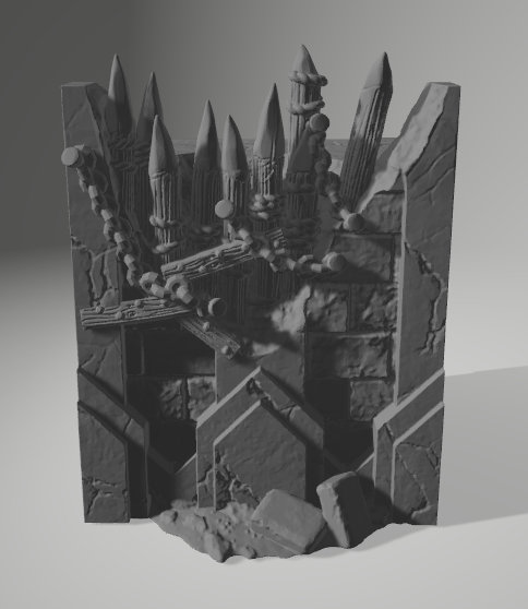 Orc Outpost Wall Sections, 28mm Dwarven Ruin - - Dungeons and Dragons ...