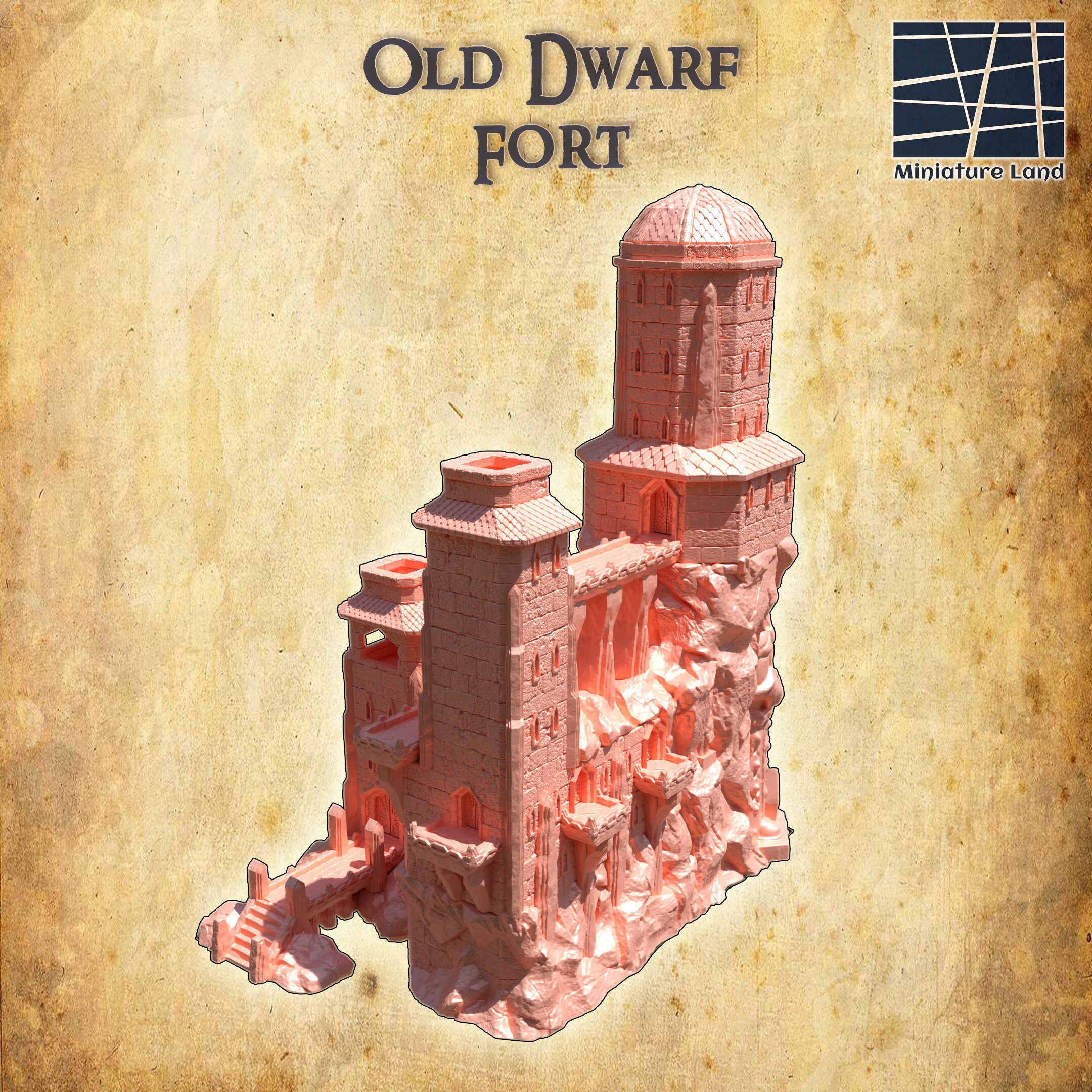 Old Dwarf Fort for Dnd, Pathfinder, Wargaming - Etsy