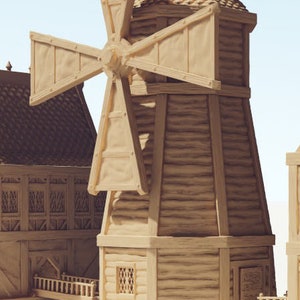 Medieval Windmill, Tabletop Terrain, Gaming Miniature, Tabletop Scenery ...