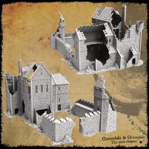 Ruined Castle for Dnd, Pathfinder, Bolt Action, Revolutionary War Games ...