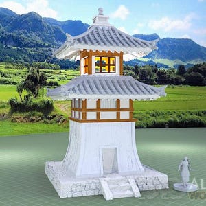 Samurai Lighthouse: Feudal Era Japanese Architecture Model for Tabletop ...