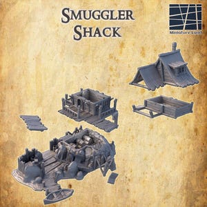 Smuggler Shack: Medieval Maritime Hideout - 3D Printed Terrain for ...