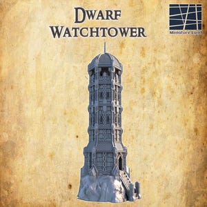 Dwarf Watchtower: Medieval Fantasy Model for Tabletop Rpgs and Dioramas ...