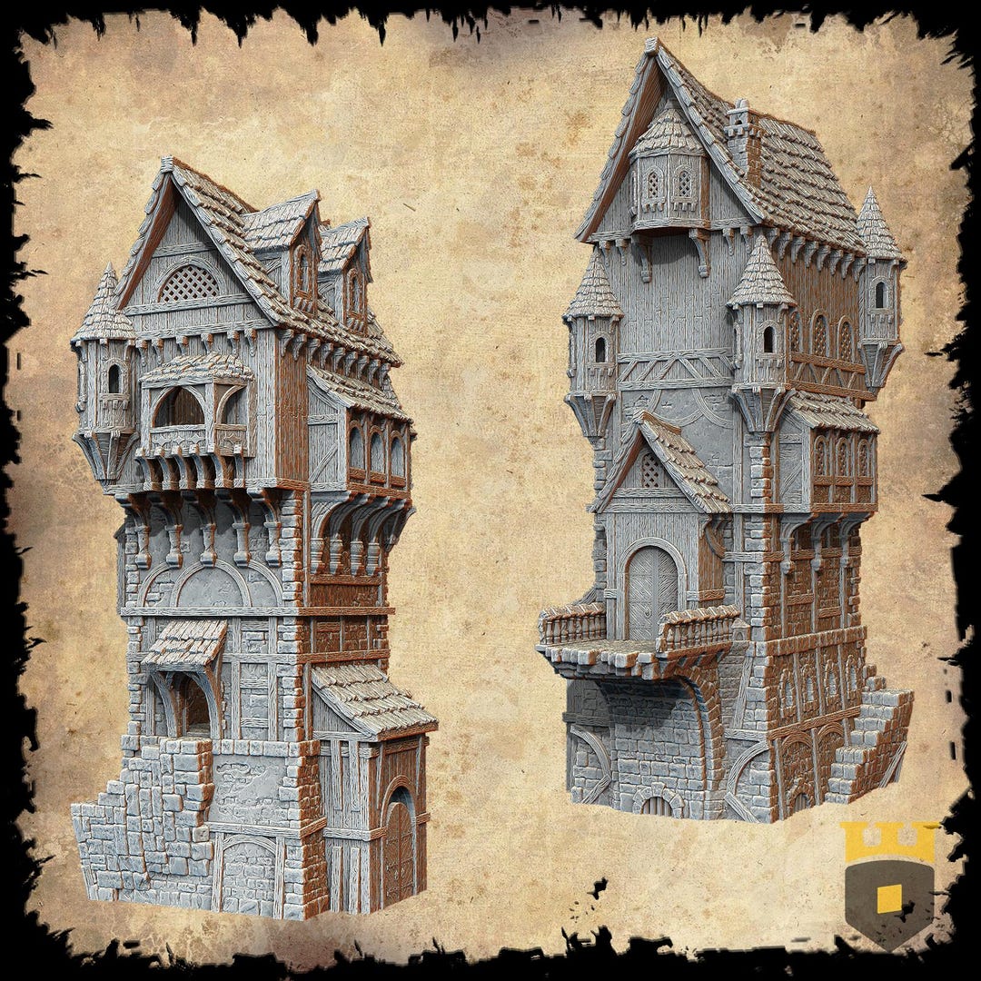 Commoners Tower: Medieval Stone and Timber Watchtower Standard Tabletop ...