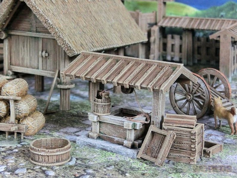 Samurai Farm Set: Miniature Farm Buildings and Accessories for ...