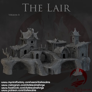 The Lair Rats Lair 4 Buildings Caves Tunnels Dnd Terrain - Etsy