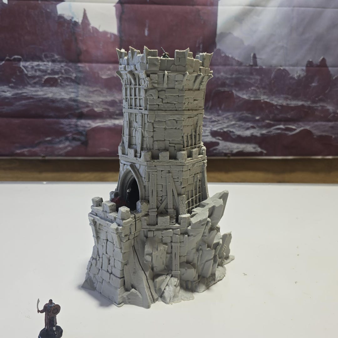Outpost Tower: Medieval Watchtower Terrain Standard Tabletop Terrain ...
