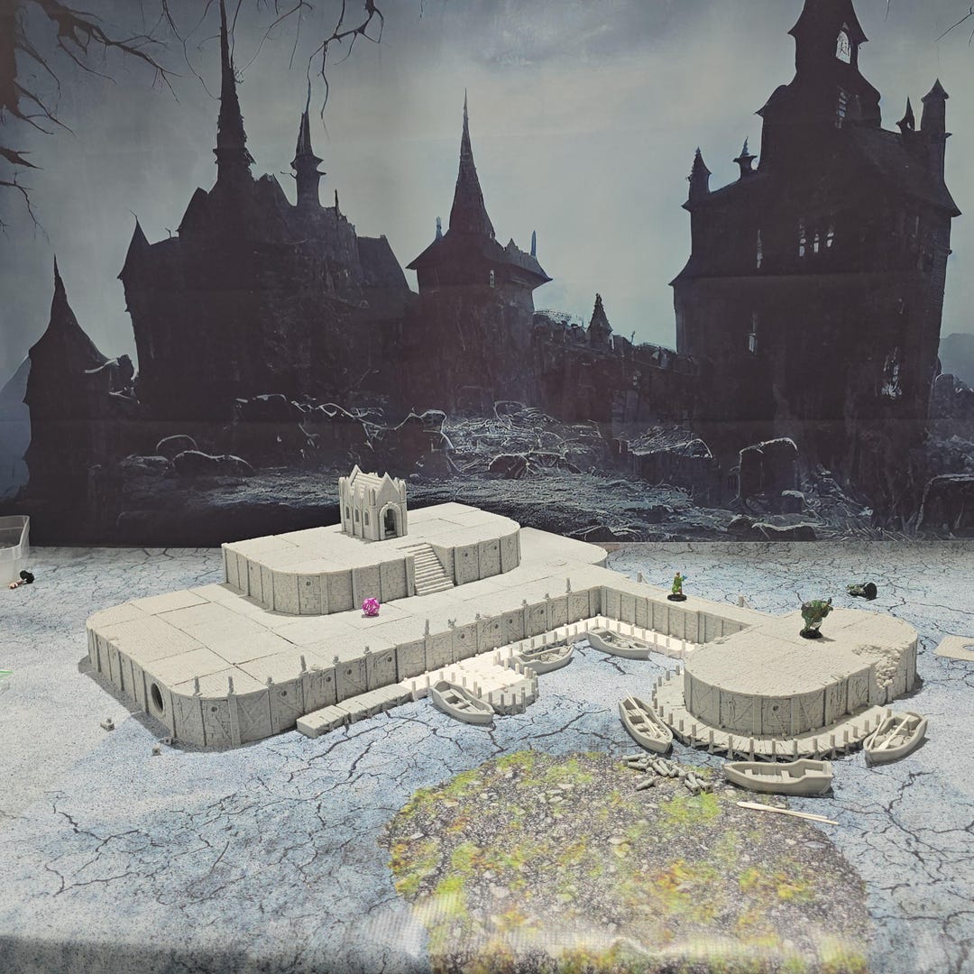 Large Quay Dock & Sewer System Set, Docks, Ancrabourg, Cobblestone ...