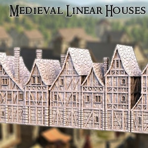 Medieval Linear Houses: 14th Century Row Buildings 28MM Tabletop ...