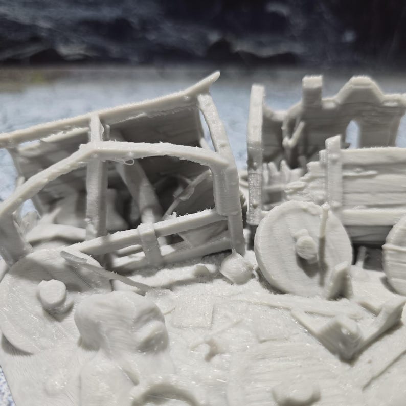 Pillaged Merchant Wagon, Merchant Ruin, Cart Ruin, Wagon Ruin - Etsy