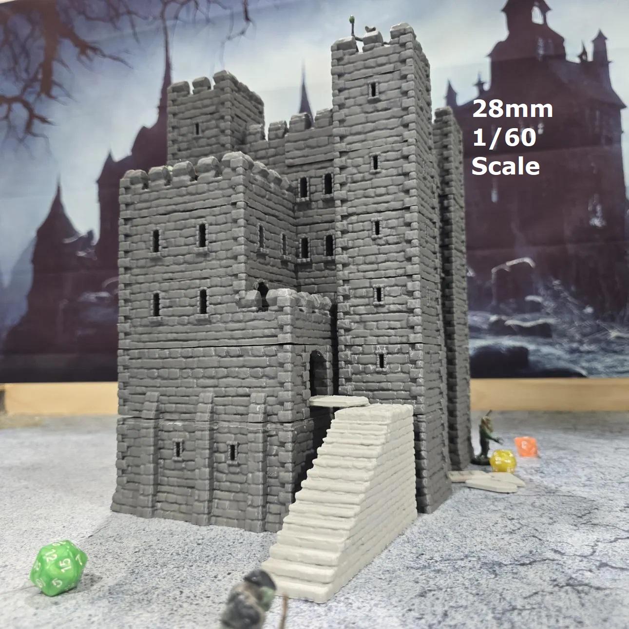 Old Norman Keep: 12th Century Stone Castle Tabletop Terrain Model - Etsy