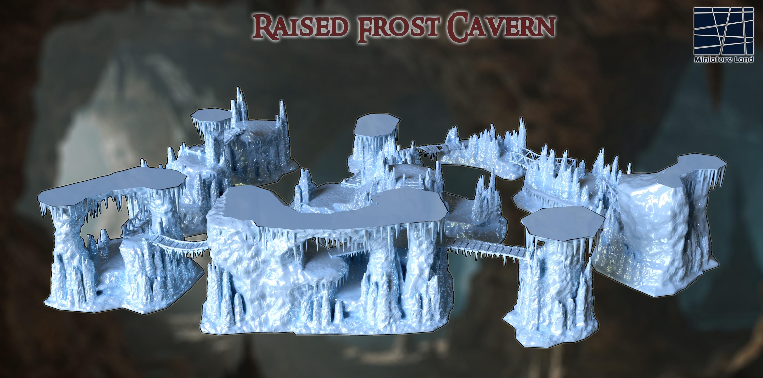 Raised Frost Cavern – Modular Ice Dungeon Terrain for Rpgs & Wargames ...