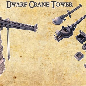 Dwarf Crane Tower: Fantasy Industrial Structure for D&D, Model ...