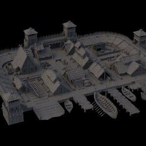 32mm Viking Seaside Village, Viking Village Set, Village Set - Etsy