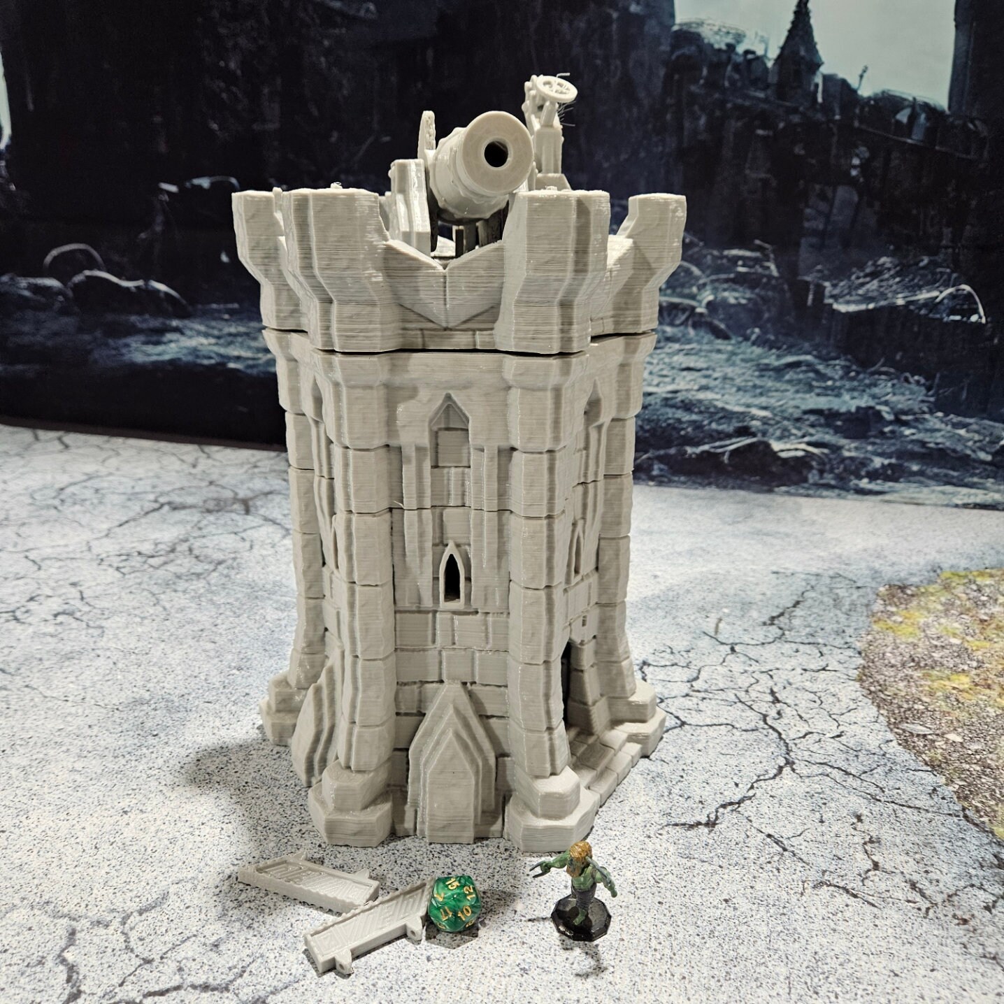Dwarven Bombard Tower Cannon Tower Artillery Dwarf Bomber - Etsy