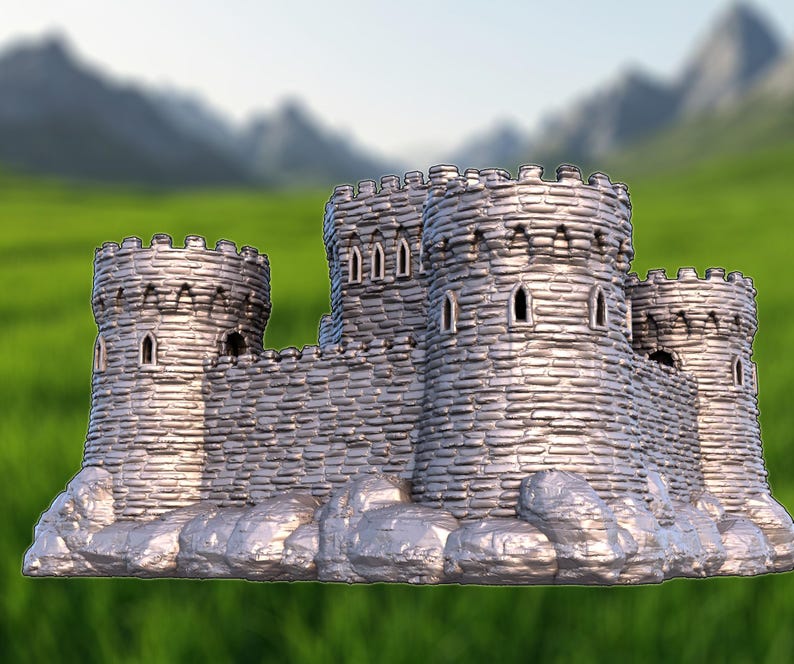 Round Fort: Medieval Castle Stronghold 28MM Tabletop Terrain, Model ...