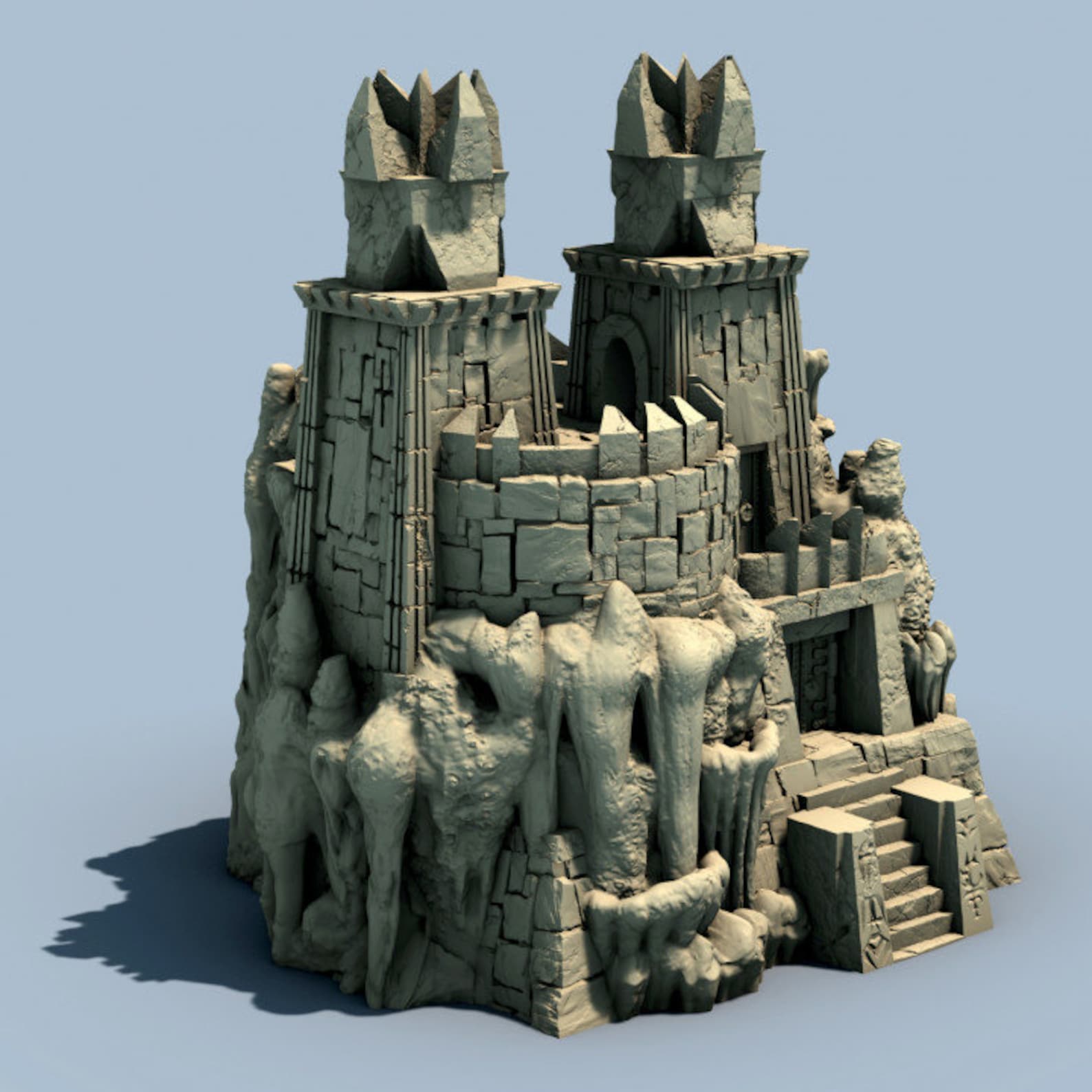 Underdark Keep, Dark Elf, Tower Keep, Dnd Terrain, Tabletop Scenery - Etsy