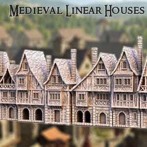 Medieval Linear Houses: 14th Century Row Buildings 28MM Tabletop ...