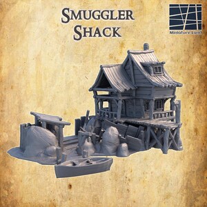 Smuggler Shack: Medieval Maritime Hideout - 3D Printed Terrain for ...