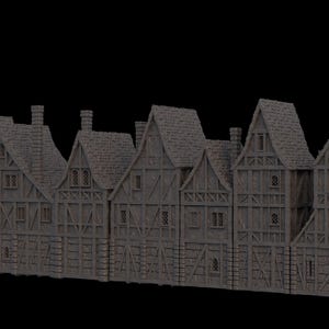 Medieval Linear Houses: 14th Century Row Buildings 28MM Tabletop ...