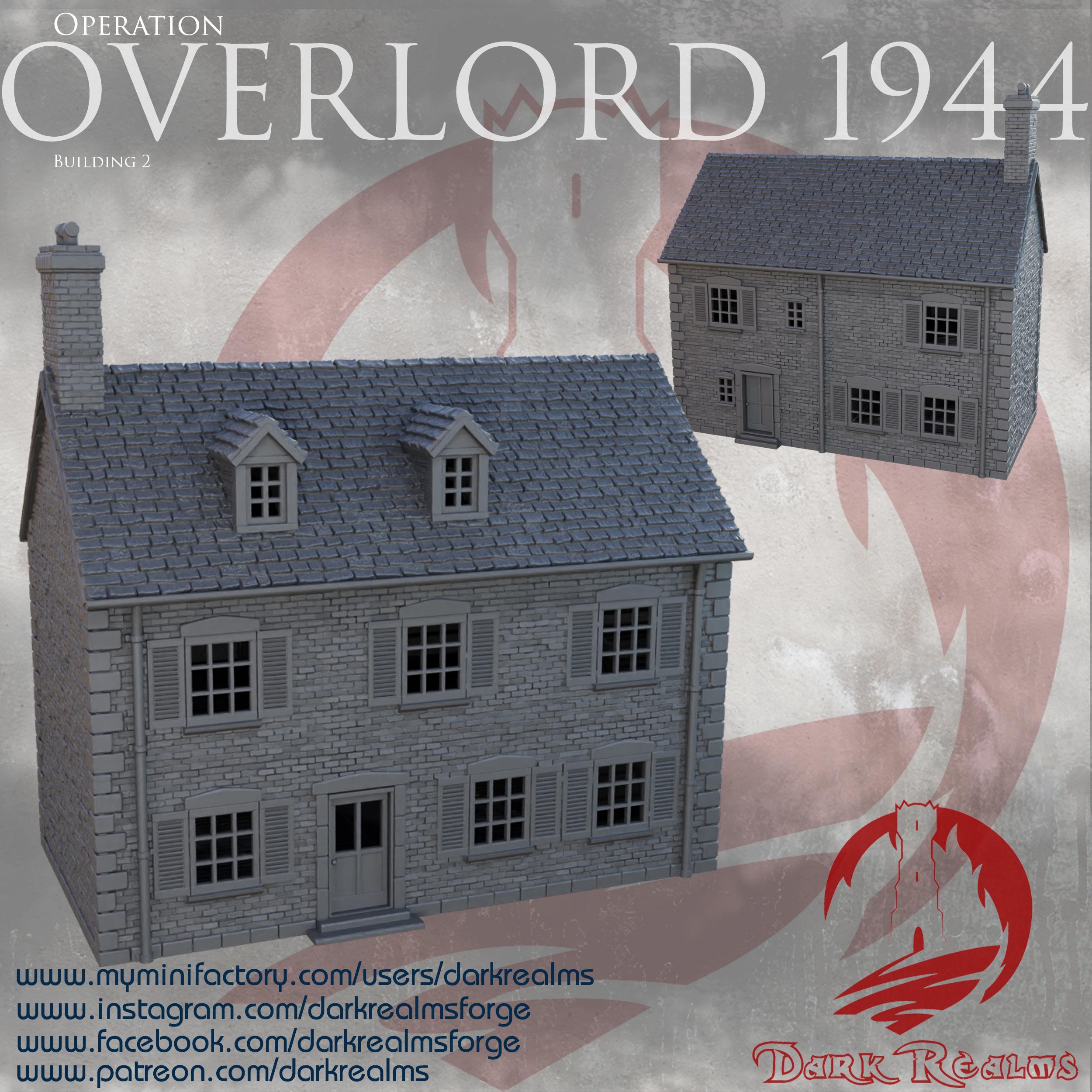 Overlord Building 2: WWII French House 28MM Tabletop Terrain, Model ...