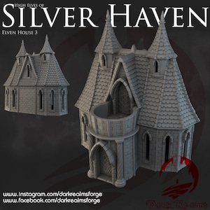 Elven House 3, Silver Haven, Elven River City, High Elves - Etsy