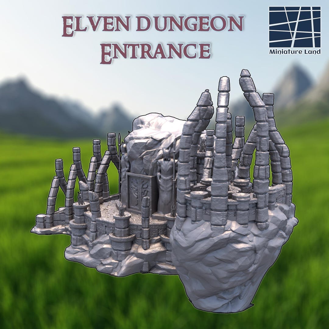 Elven Dungeon Entrance: Fantasy RPG Terrain for Tabletop Games ...