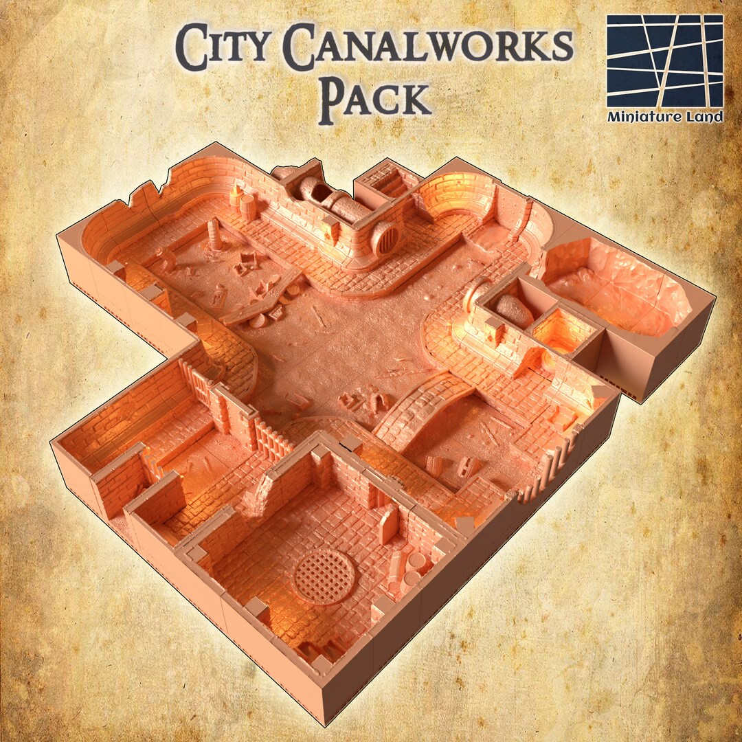 Modular City Canal Works, Sewer System, Underground Terrain - Etsy