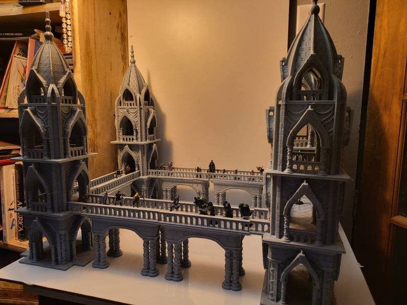 28mm Elven Guard Tower and Walkway - Citrine Tower for Dnd, Pathfinder ...