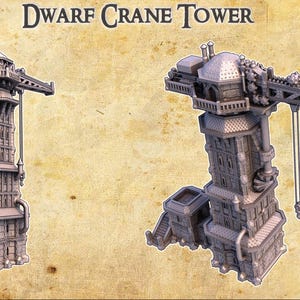 Dwarf Crane Tower: Fantasy Industrial Structure for D&D, Model ...