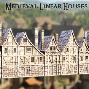 Medieval Linear Houses: 14th Century Row Buildings 28MM Tabletop ...
