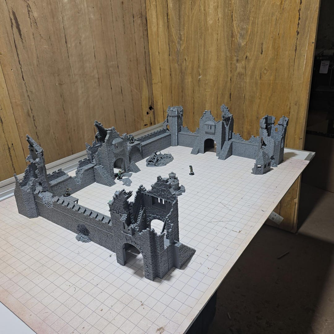 Town Wall Ruins for Dnd, Pathfinder, Bolt Action, Revolutionary War ...