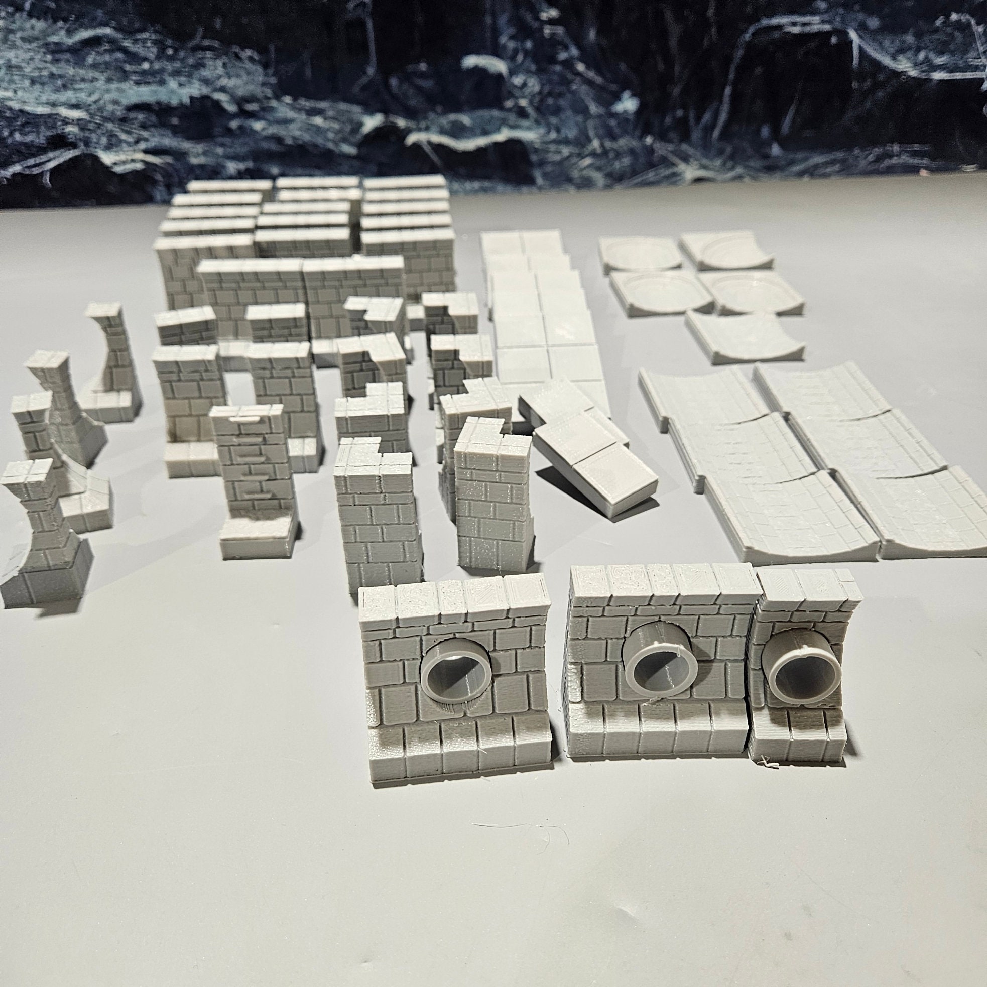 50+ Parts, City Sewer System Set, Tabletop Terrain, Gaming Miniature ...