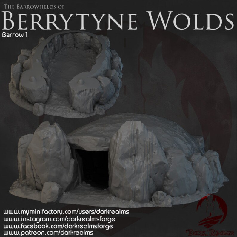 Wolds Barrow Village Hobbit Burrows Berrytyne Barrows - Etsy