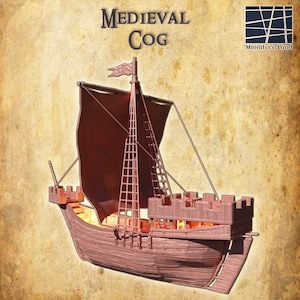 Medieval Cog Ship: Mid-12th to 14th Century Nautical Vessel for ...