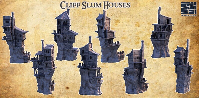 Cliffside Slum Houses - Complete Collection or Individual Pieces for ...