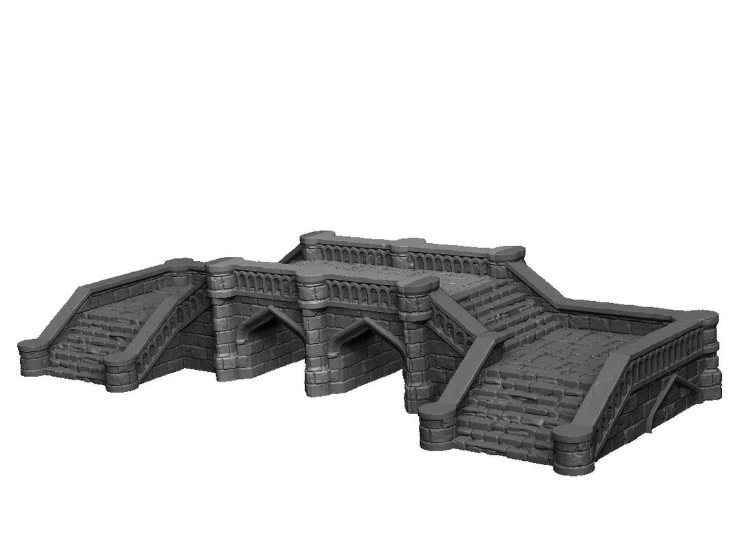 Stone Bridge - Modular - Scalable - Dark Realms 28mm - - Dungeons and ...