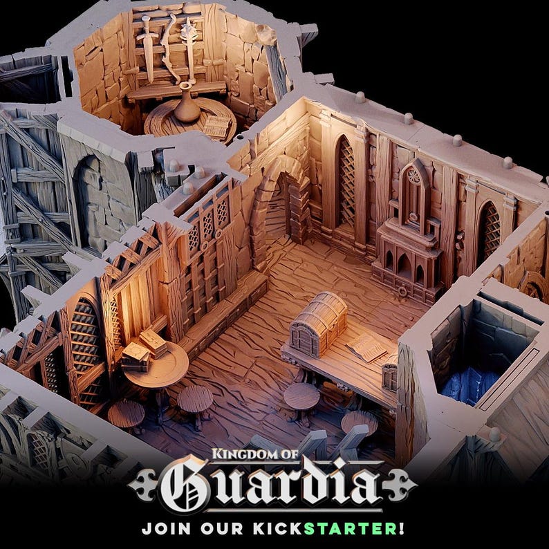 Merchant Gatehouse: Medieval Fantasy Fortress Gate Terrain Standard ...