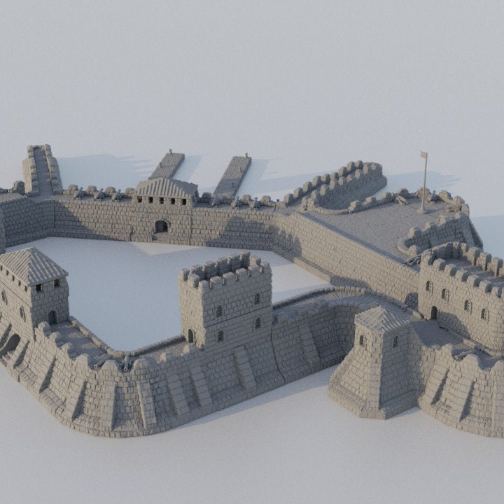 Fortified Colonial Port/fortress: Colonial Era Fortress for D&D, Model ...