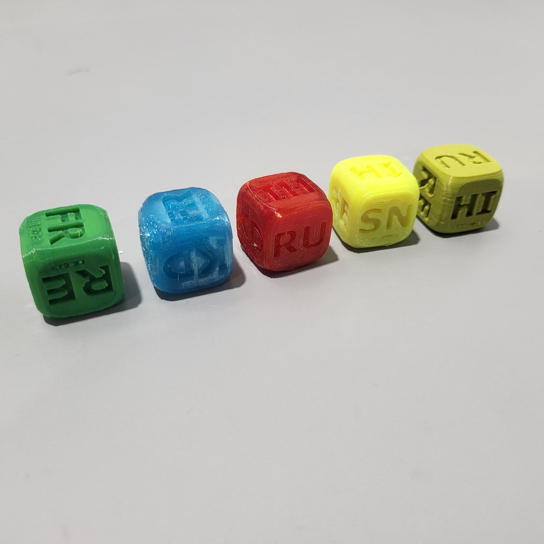 Chance Token Cubes Set of 5, 20mm Cube, Chance Cube - Etsy