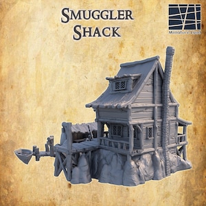 Smuggler Shack: Medieval Maritime Hideout - 3D Printed Terrain for ...