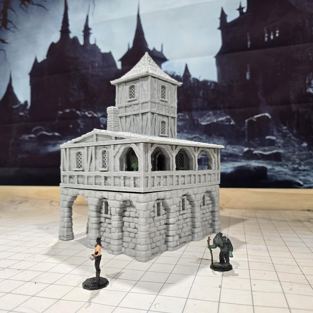 Village Prison: Medieval Watchtower With Dungeon Cells for Fantasy Role ...