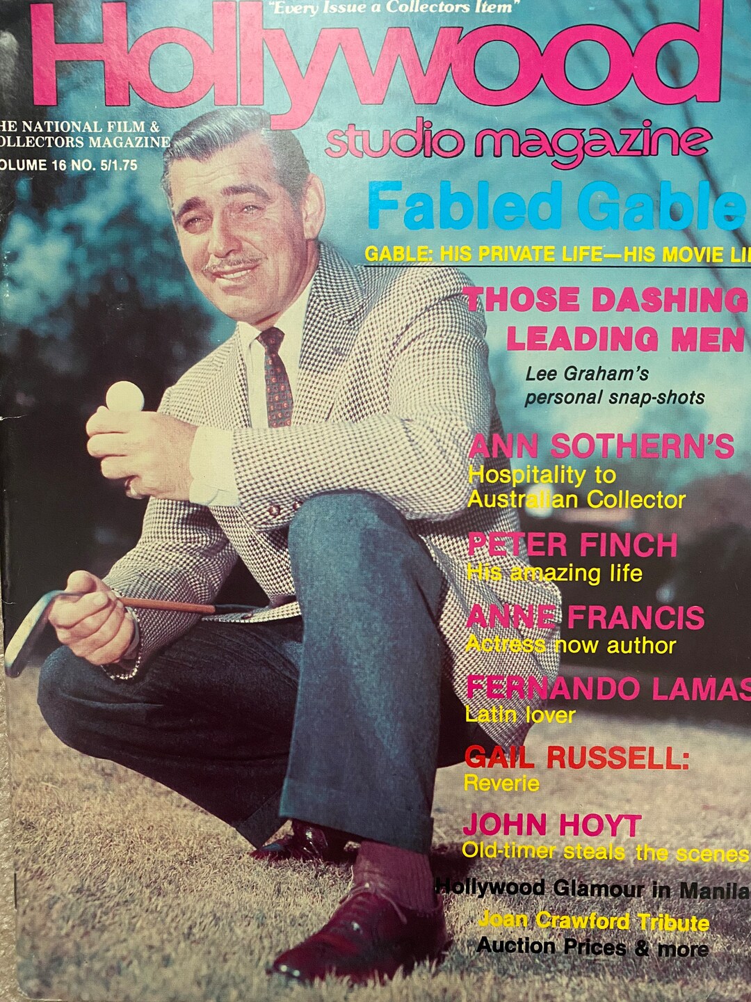 Hollywood Studio Magazine, April 1983 Edition, Clark Gable Cover - Etsy