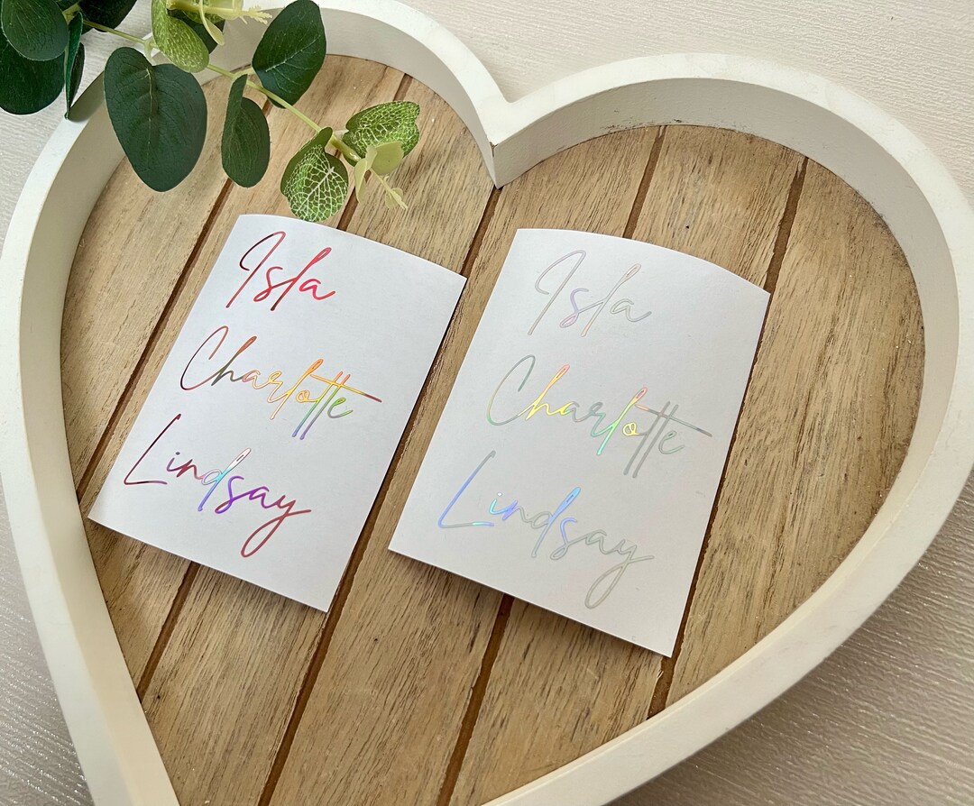 Handwritten Name Vinyl Sticker: Custom Calligraphy Decal - Etsy