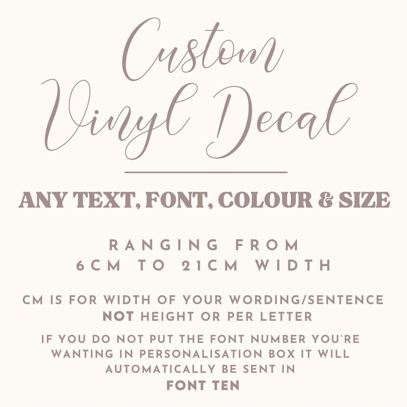 Fancy Lettering Decals - Etsy UK